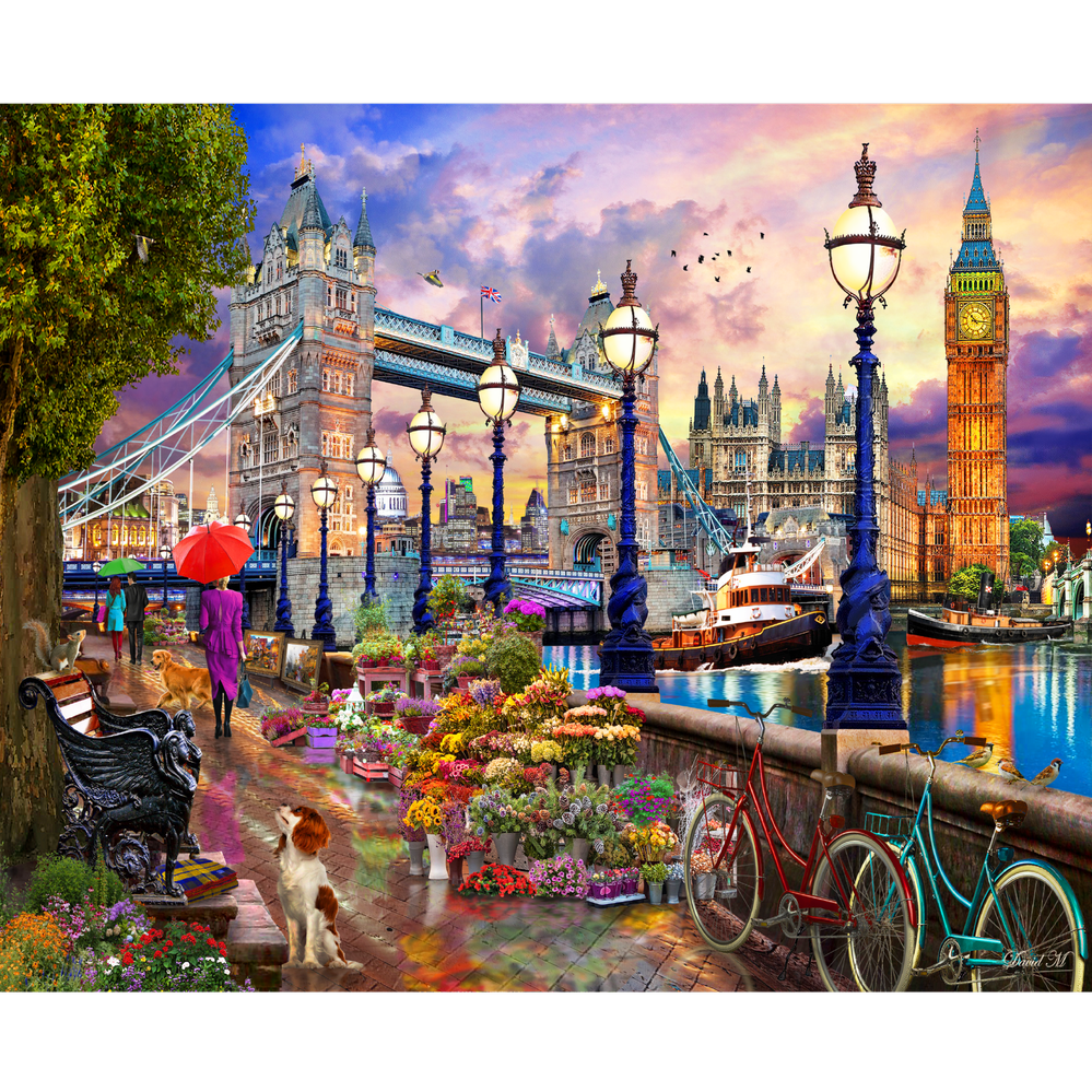 London Promenade 1000pc Puzzle — Wordsworth Books
