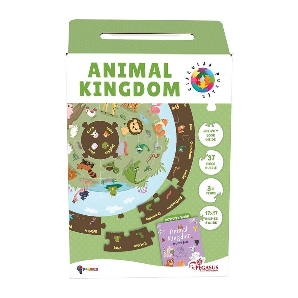Animal Kingdom 37 Piece Puzzle (Circular) — Wordsworth Books