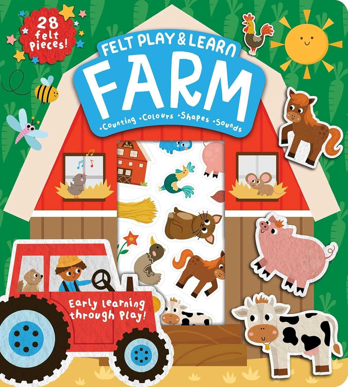 Felt Play And Learn: Farm (Board Book) — Wordsworth Books