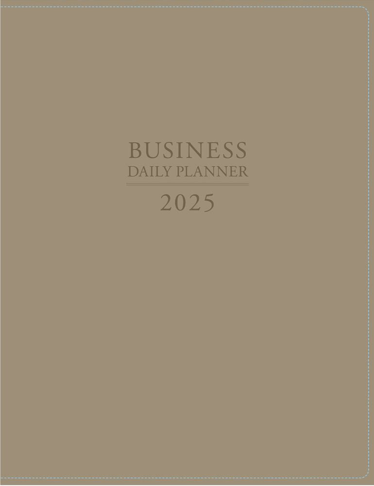 2025 Business Diary - Daily Planner Taupe A4 (Imitation Leather ...