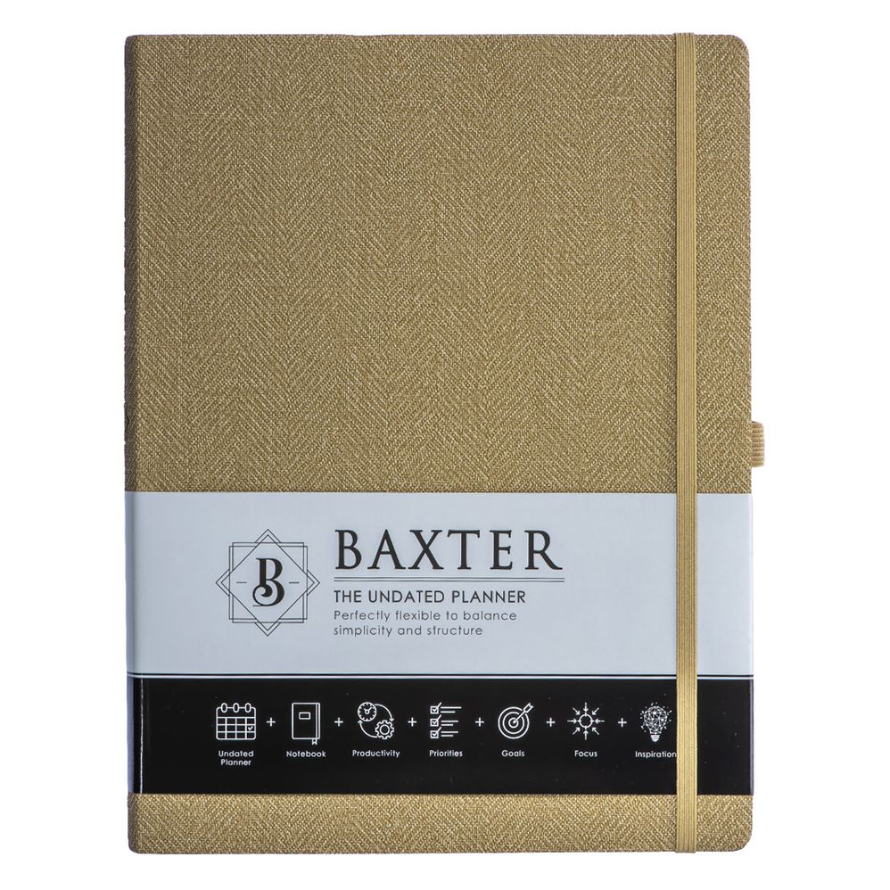 Baxter Undated Planner A4 (Sand) (Durable Synthetic Fibre Flexcover ...